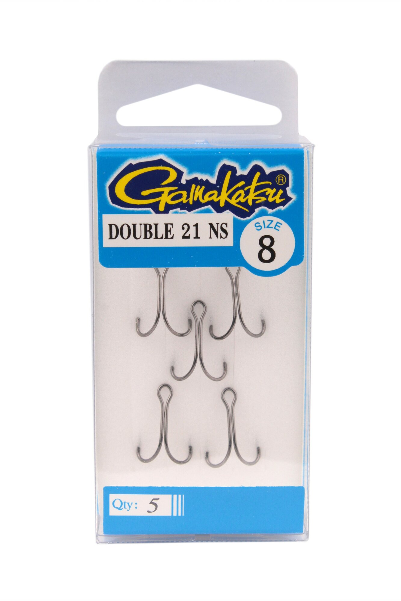 Gamakatsu Double 21 black №8 крючок двойной черного цвета, размер №8, долговечный и острый