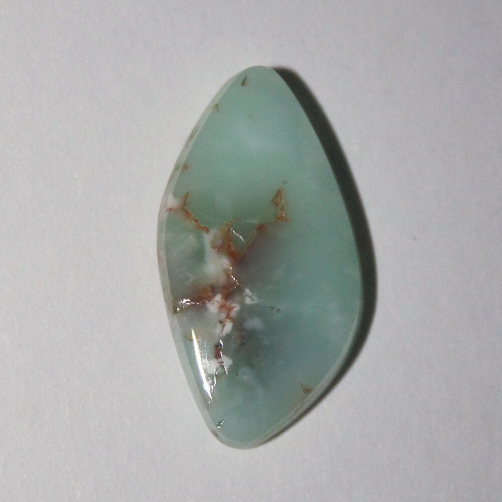 Хризопраз кабошон, натуральный камень, 22х12х3 мм, Казахстан, "True Stones"