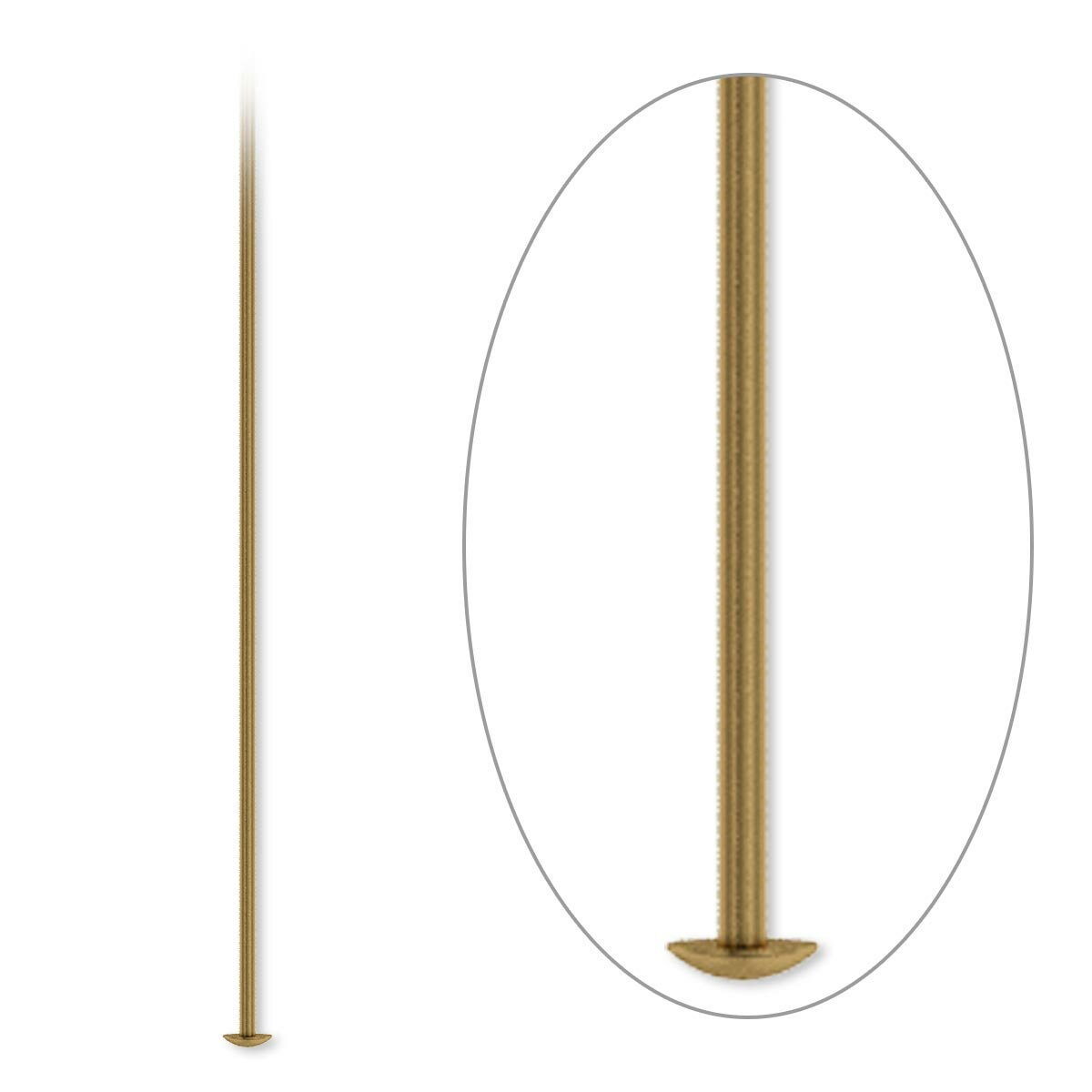 Пины со шляпкой, 101х0.723мм, базовый материал - латунь, античные позолоченные (цвет - бронза), 10 шт.