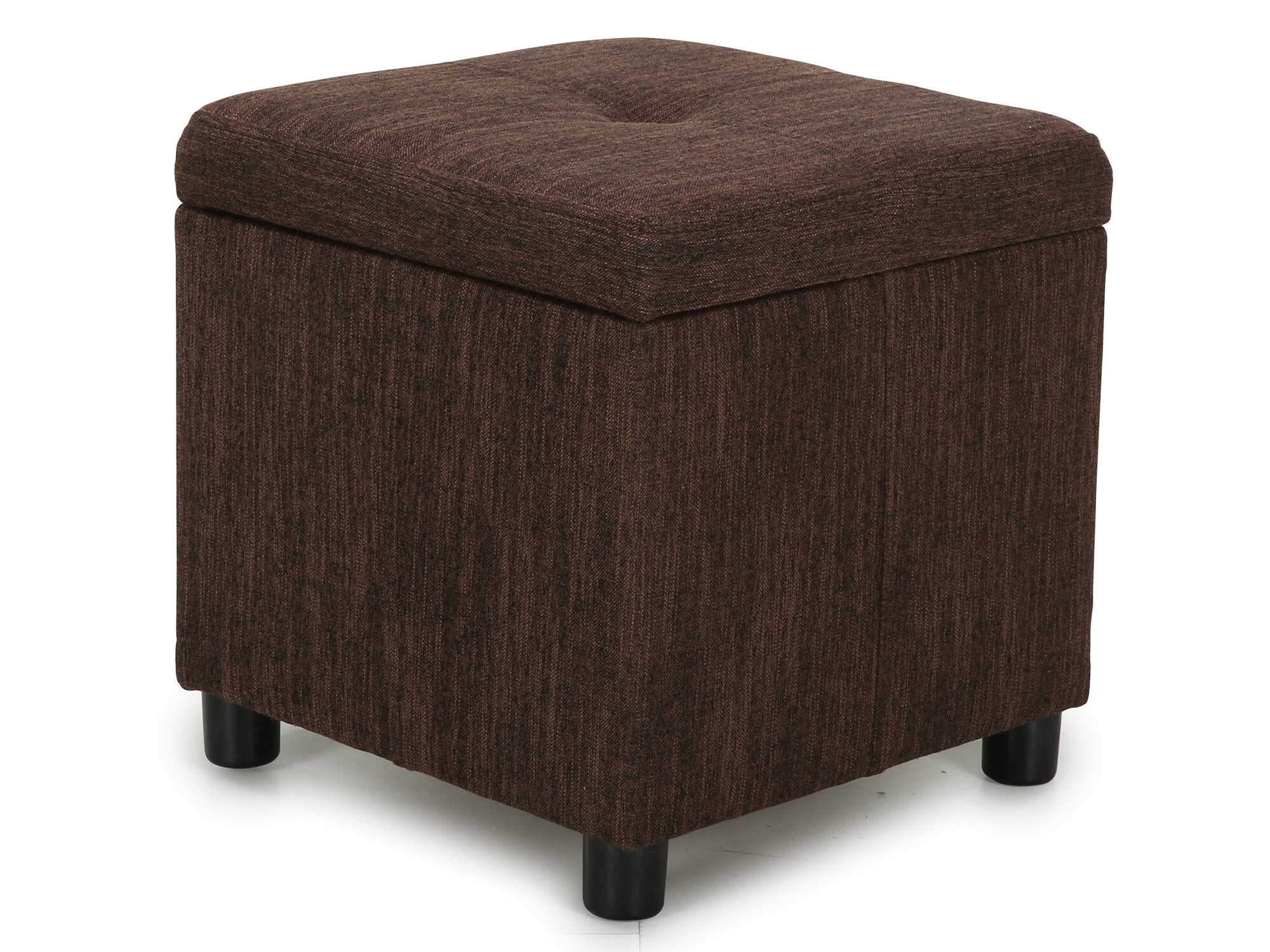 Пуф MebelVia Квин, квадратный, коричневый, мягкий, обивка рогожка, наполнитель ППУ и синтепон.