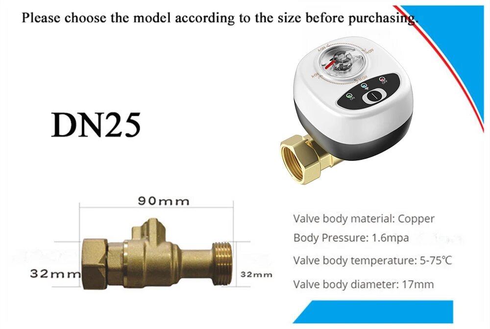 Mumubiz eWeLink Smart Zigbee Шаровой Кран DN25 (1 inch)