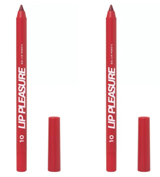 Карандаш для губ гелевый Love Generation Lip Pleasure, тон 10 красный, 1,35 г, 2 шт