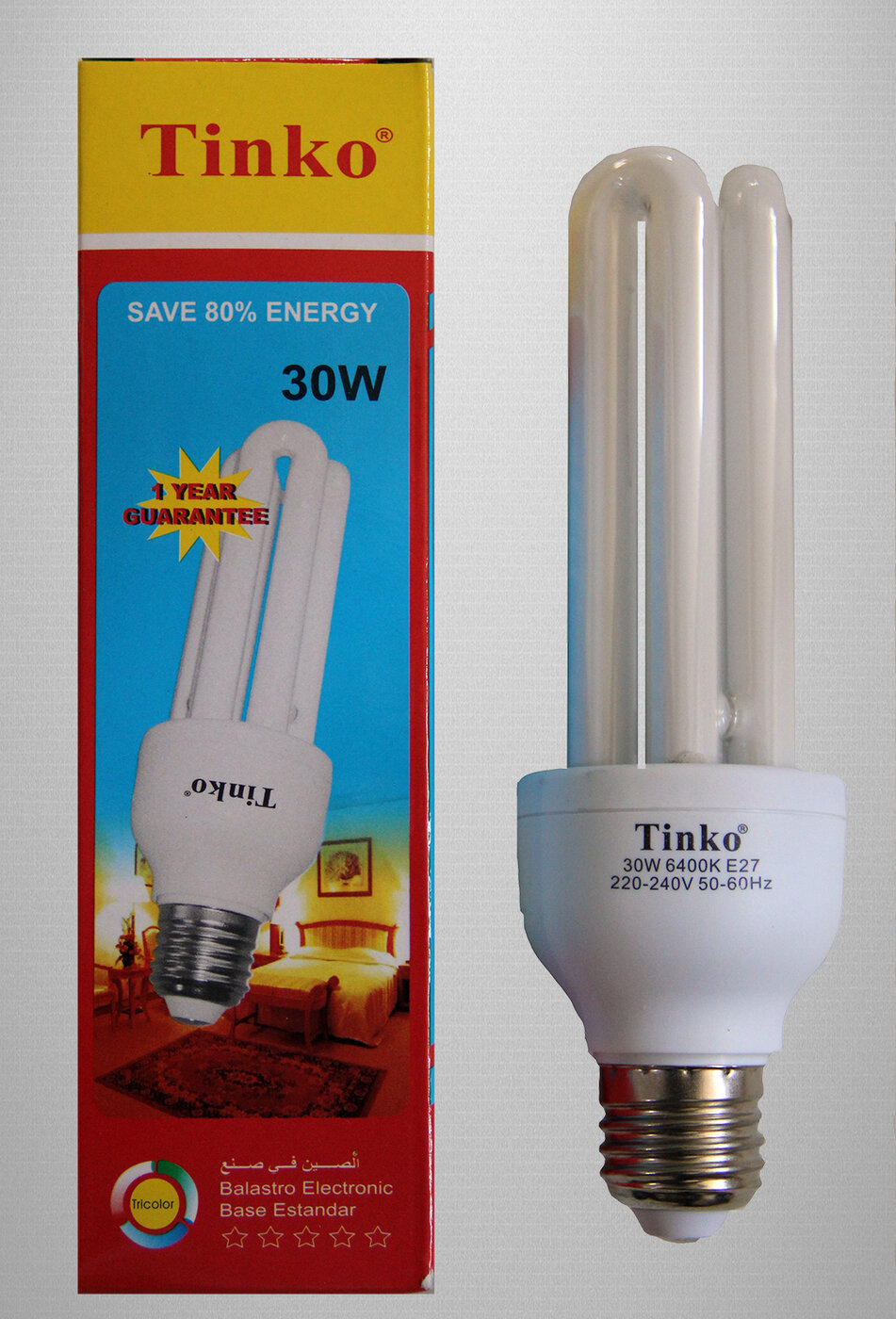 Лампочка Tinko, Дневной свет 30 Вт, E27, Люминесцентная (энергосберегающая) 50шт