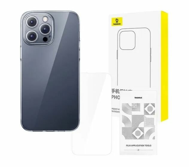 Прозрачный чехол Baseus Schott Series Phone Case для iPhone 15 ProMax + защита объектива