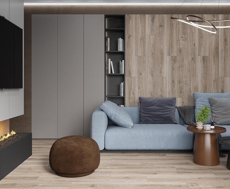 Керамогранит Laparet Epiq Tortora серо-бежевый структурный 20x120 см