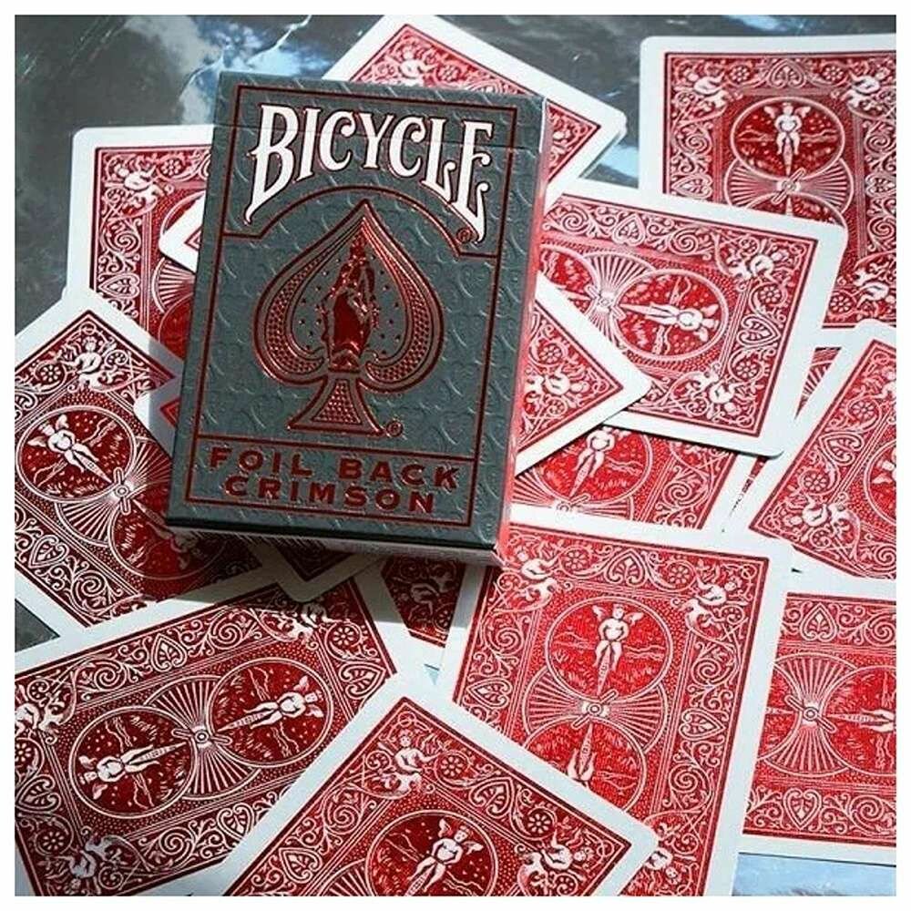 Карты игральные Bicycle Foil Back Cobalt red