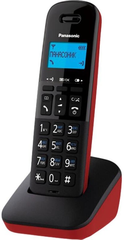 Р/Телефон Dect Panasonic KX-TGB610RUR красный АОН