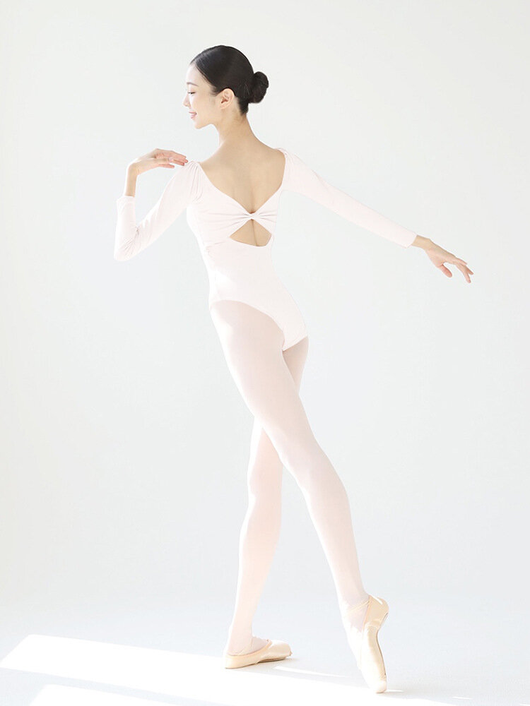 Боди для балета, с бантом, белое, XXL