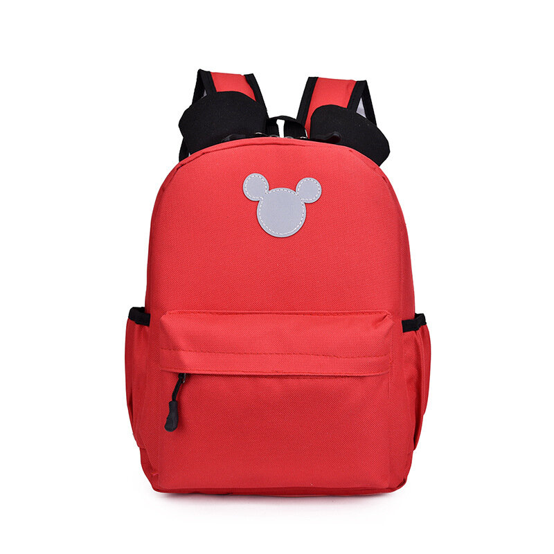 Рюкзак школьный, с логотипом, для детского сада, 3-6 лет, красный