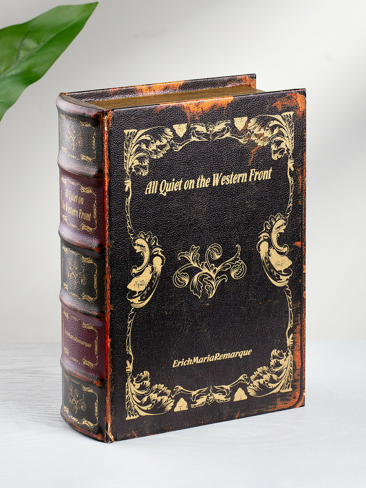 39-060/1 Шкатулка в виде книги 19х8х27см, МДФ, ПВХ, черный, Glasar