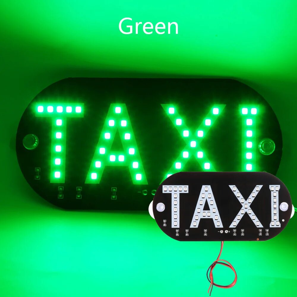 Удобная автомобильная лампа, энергосберегающий фонарь для такси, индикатор кабины на ветровом green