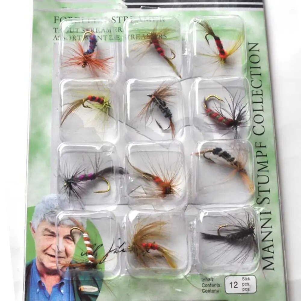 Металлические мухи для нахлыста 12 шт.