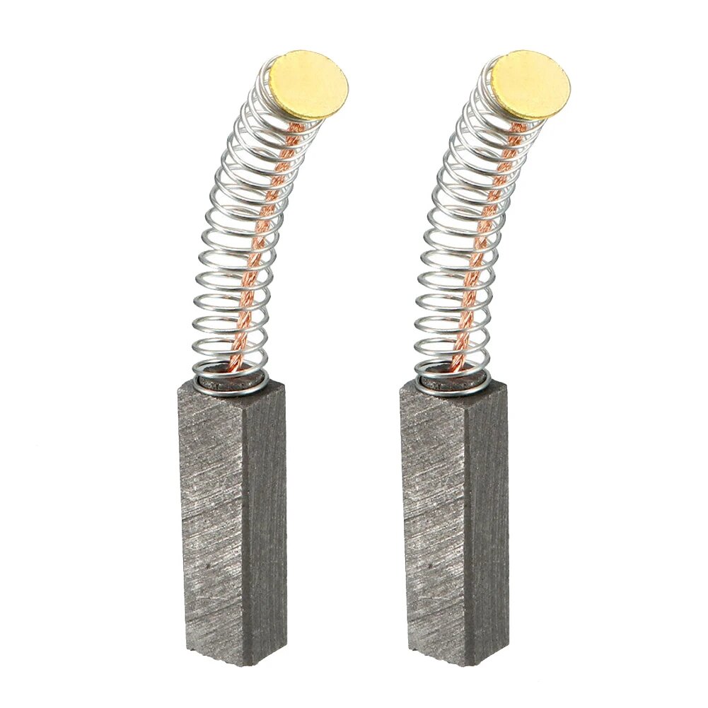 Сменные угольные щетки для электродвигателей, запчасти для угловой шлифовальной машины, аксессуары для электроинструментов 20x6x5 мм, 2 шт.