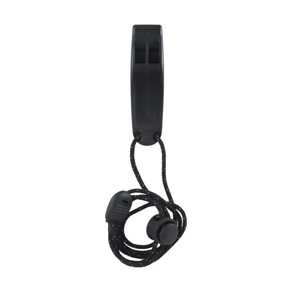 Двухтрубный свисток для выживания из нейлона Черный, Black