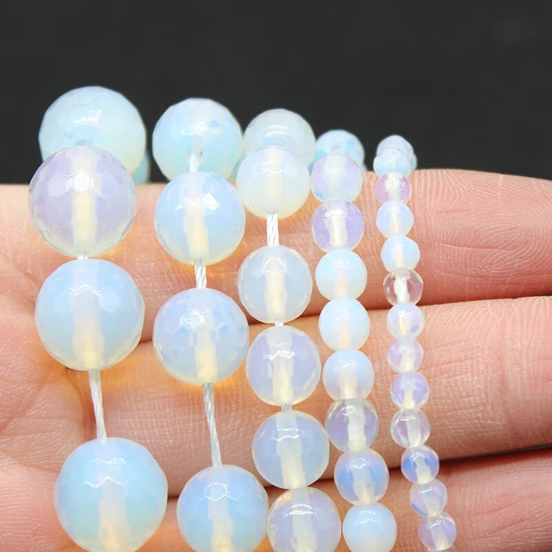 Натуральные граненые опаловые бусины Youth Cadence 4-12 мм 8mm approx 46beads