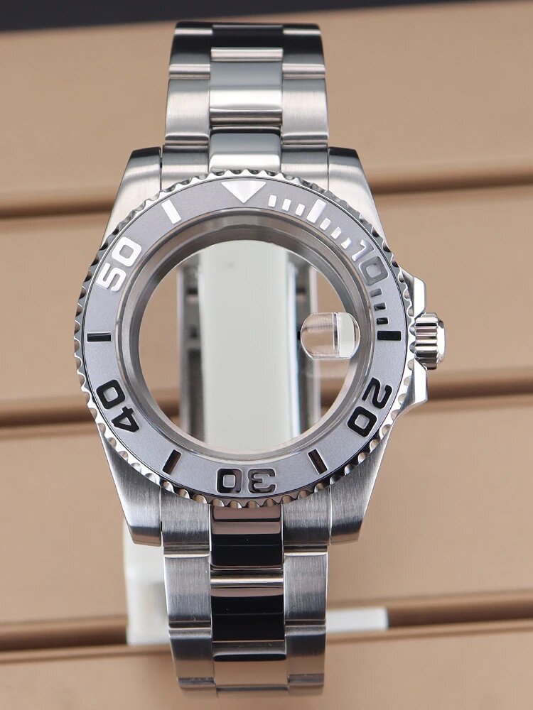 Часы FEIYASHI 40 мм, серебристый, стальной браслет, Seiko NH35/NH36, цвет 1