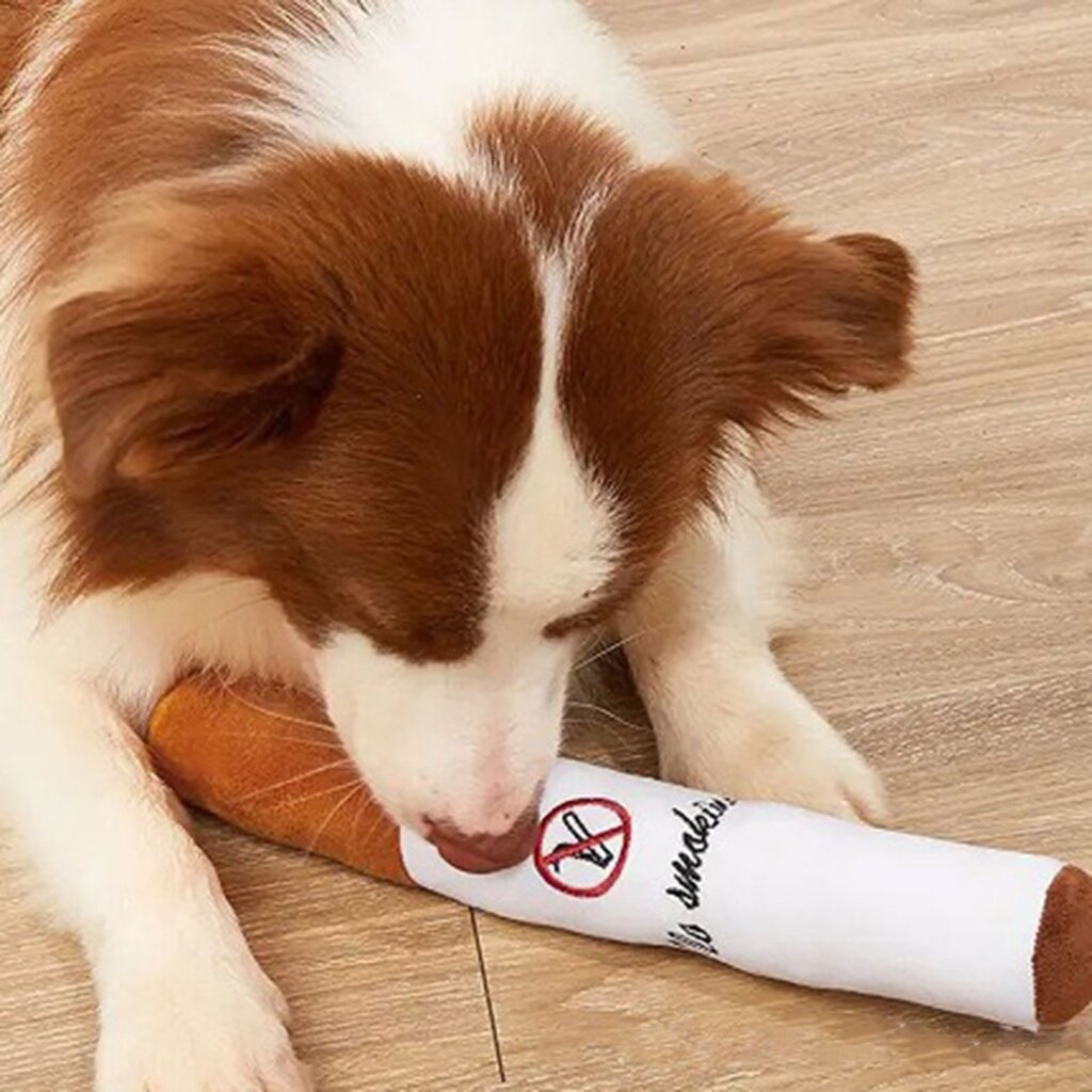 Собачья резиновая сигара-игрушка