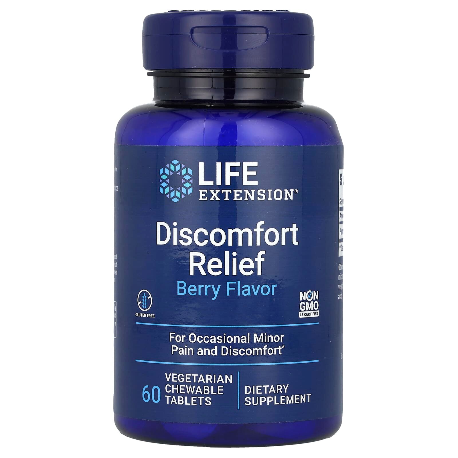 ПЭА пальмитоилэтаноламид Life Extension Discomfort Relief PEA, 60 жевательных таблеток, Ягоды