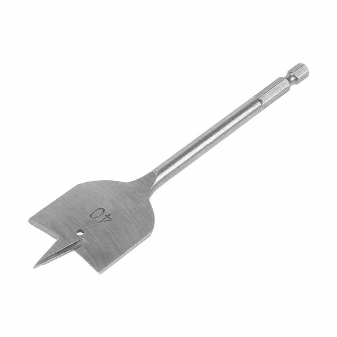 Сверло по дереву перовое тундра, шестигранный хвостовик, 40 х 152 мм