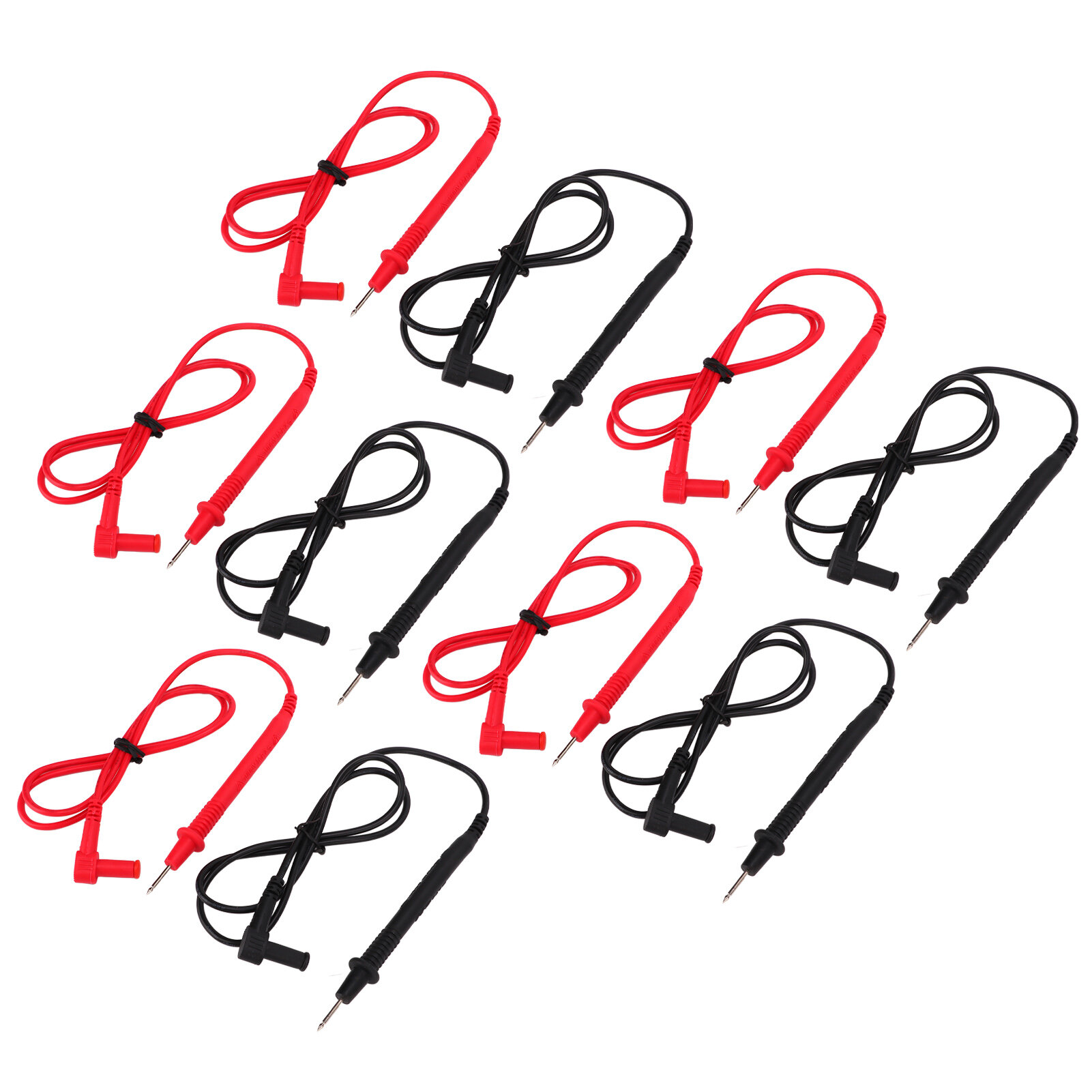 Комплект из 5 универсальных измерительных щупов для мультиметра J.30030, ультратонкие, 2 мм, 10 А, с штекером типа «банан» 4 мм.