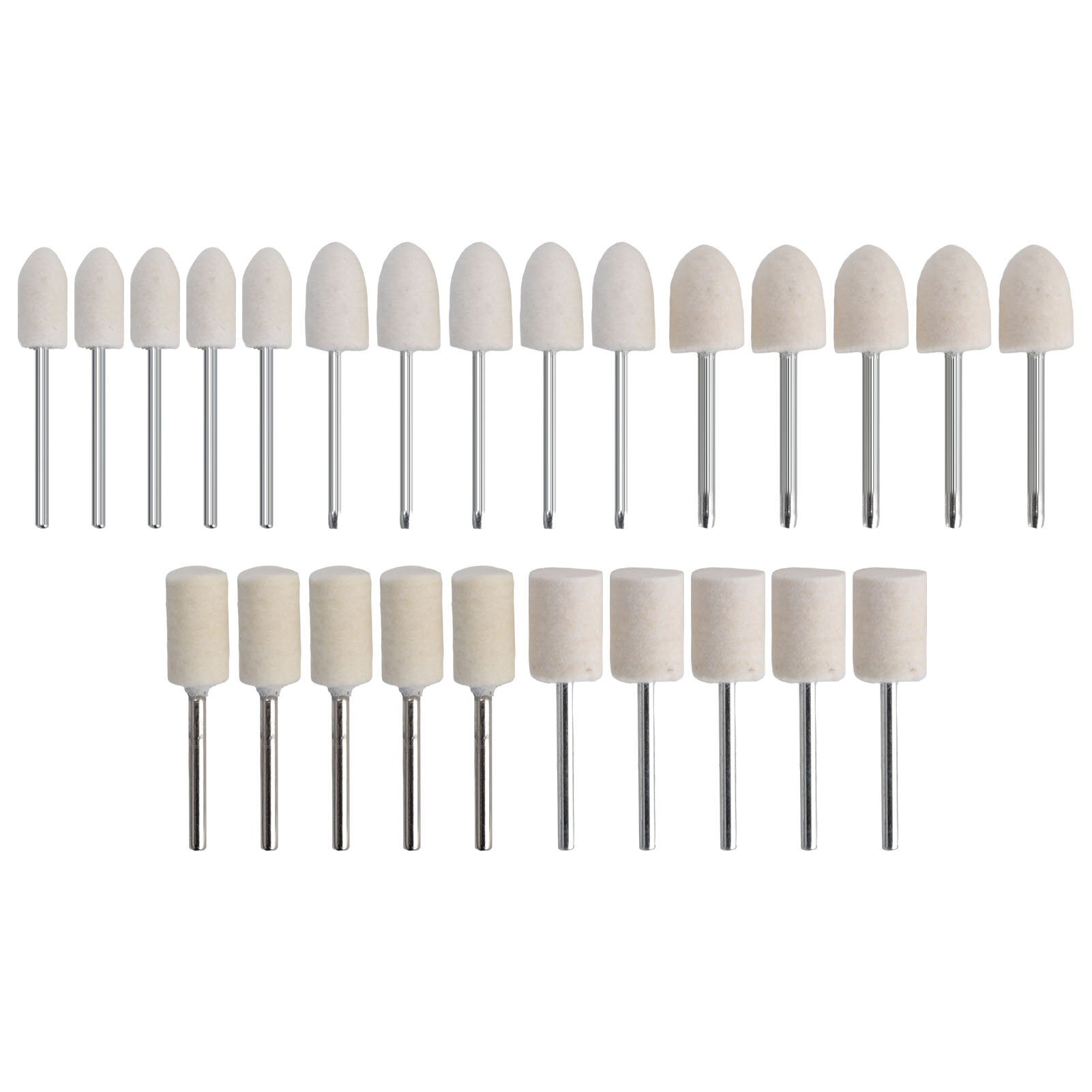 25шт Войлочный Полировальный Круг Для Полировки Шерсти Шлифовальные Биты Шлифовальная Головка Вращающийся Инструмент Дрель Насадка