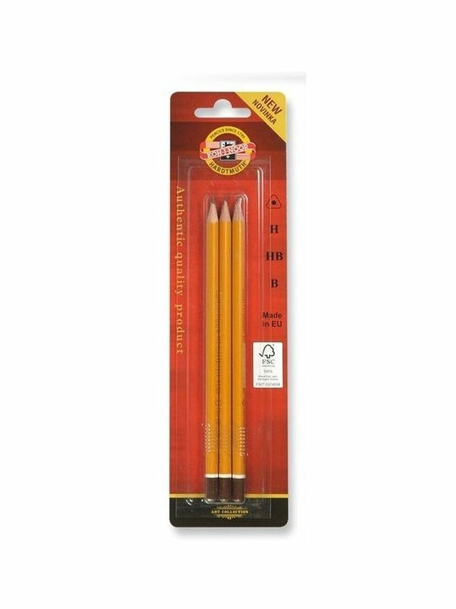 Koh-I-Noor Карандаши простые чернографитные 3 шт.