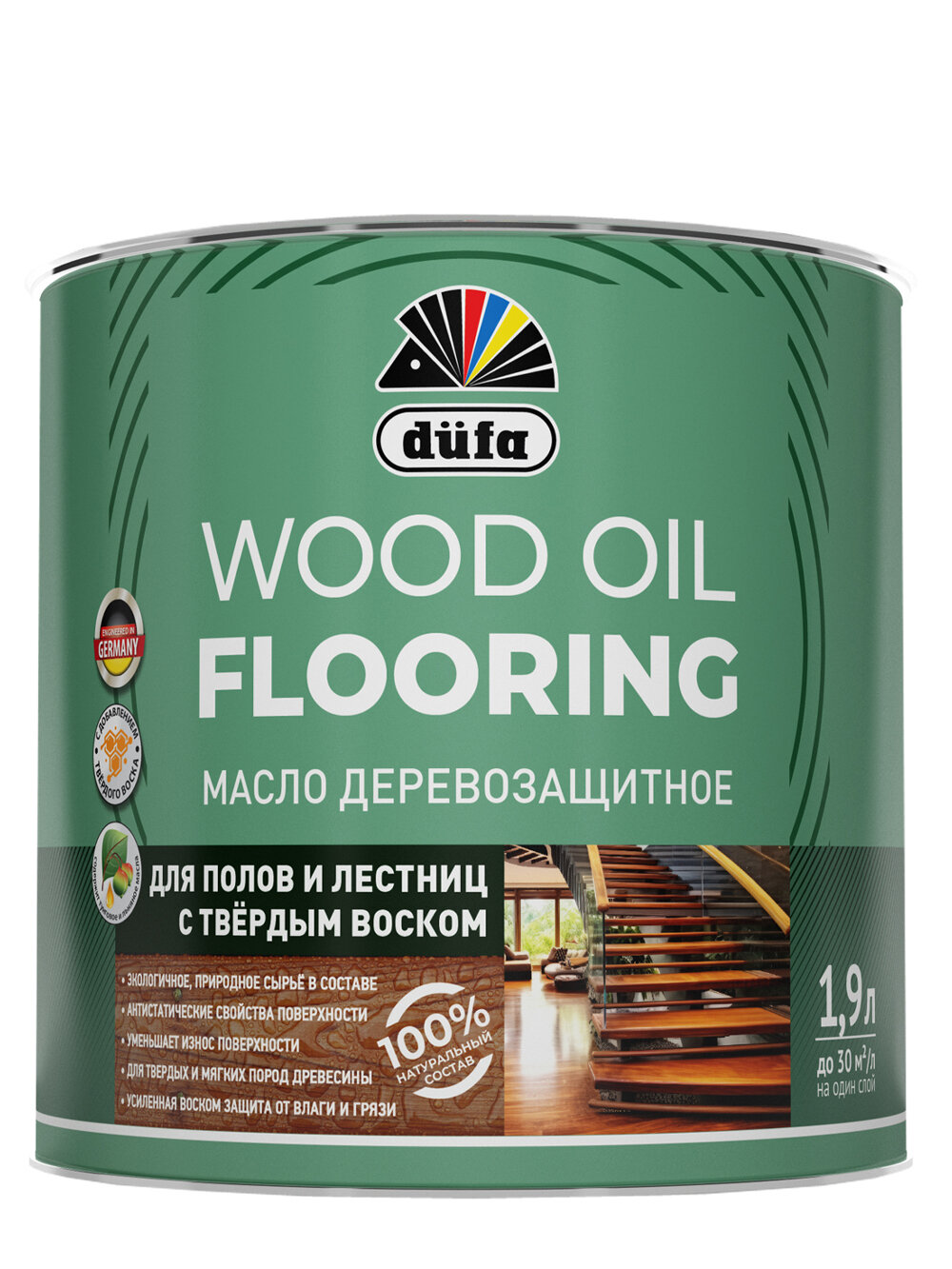 Масло деревозащитное для полов и лестниц Wood Oil Flooring 1.9 л
