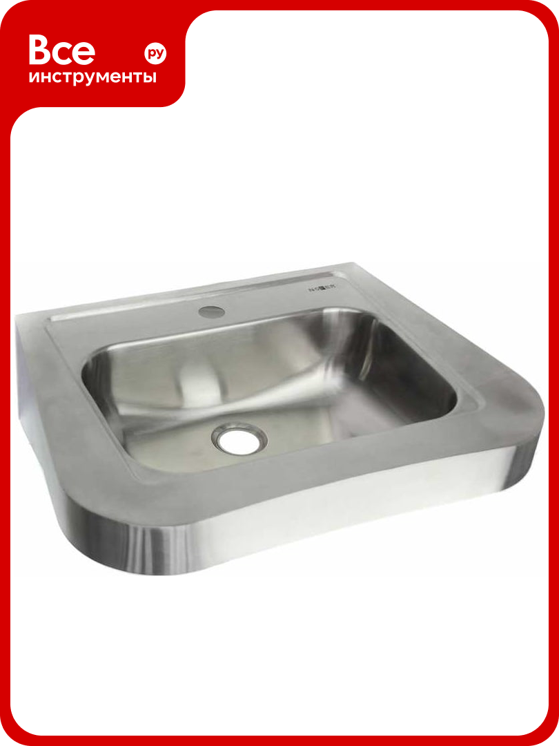 Раковина антивандальная Nofer из нержавеющей стали, матовая 13024.2. S, 100 см