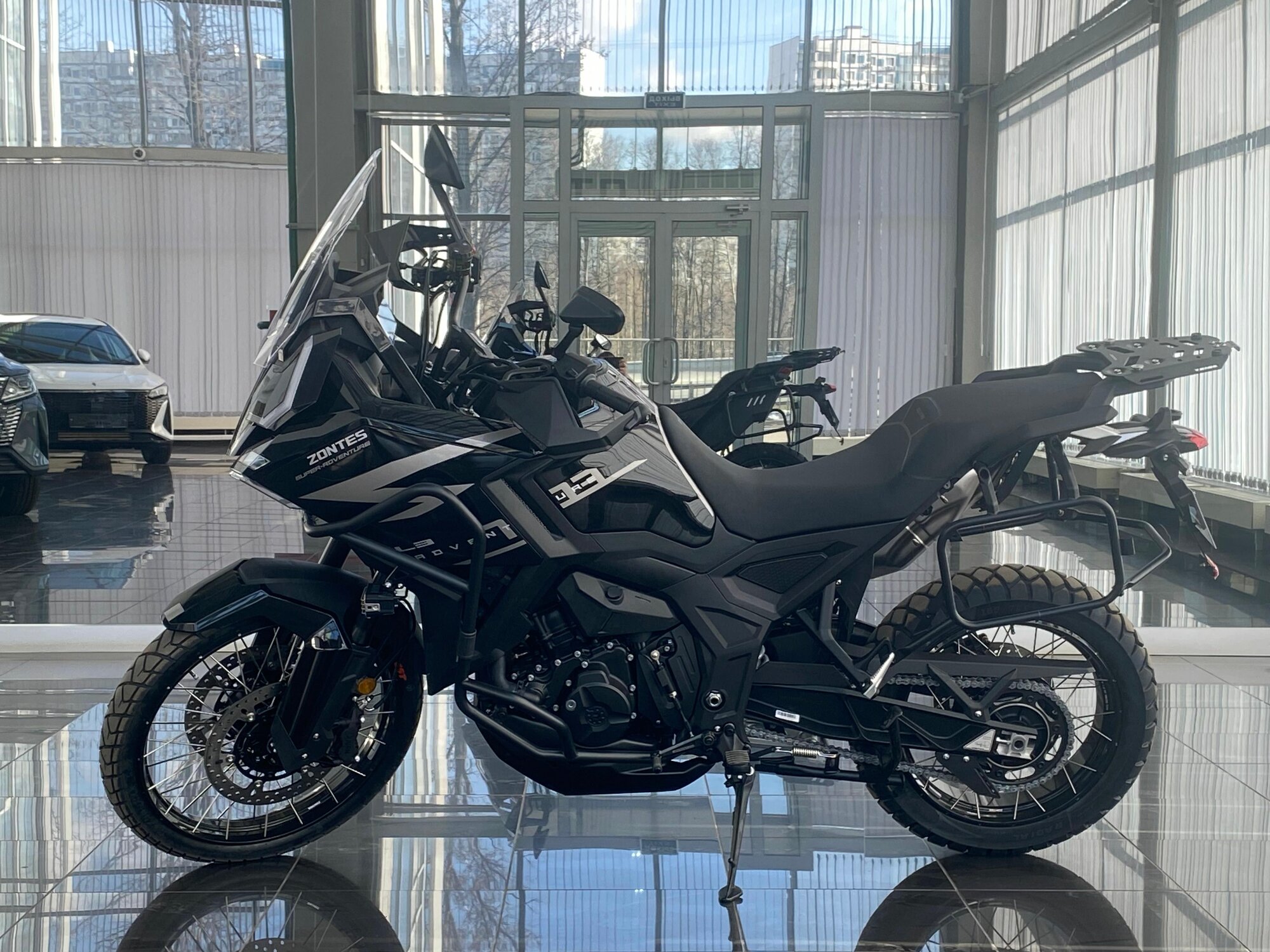 Мотоцикл ZONTES Tour 2025 ZT703-F, эндуро, 3 цилиндра, ABS, 97 л. с, 22 л, черно-серый