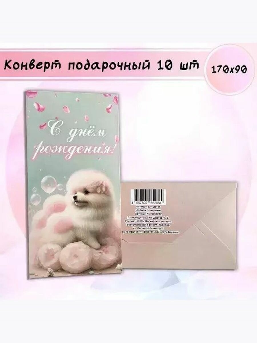 Конверт для денег С Днем Рождения