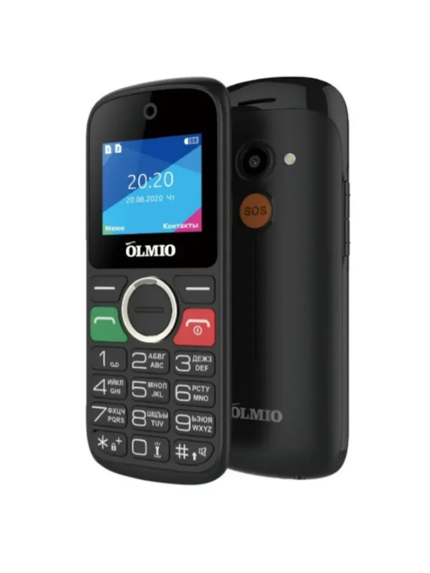 Кнопочный мобильный (сотовый) телефон Olmio C18 Black (черный)
