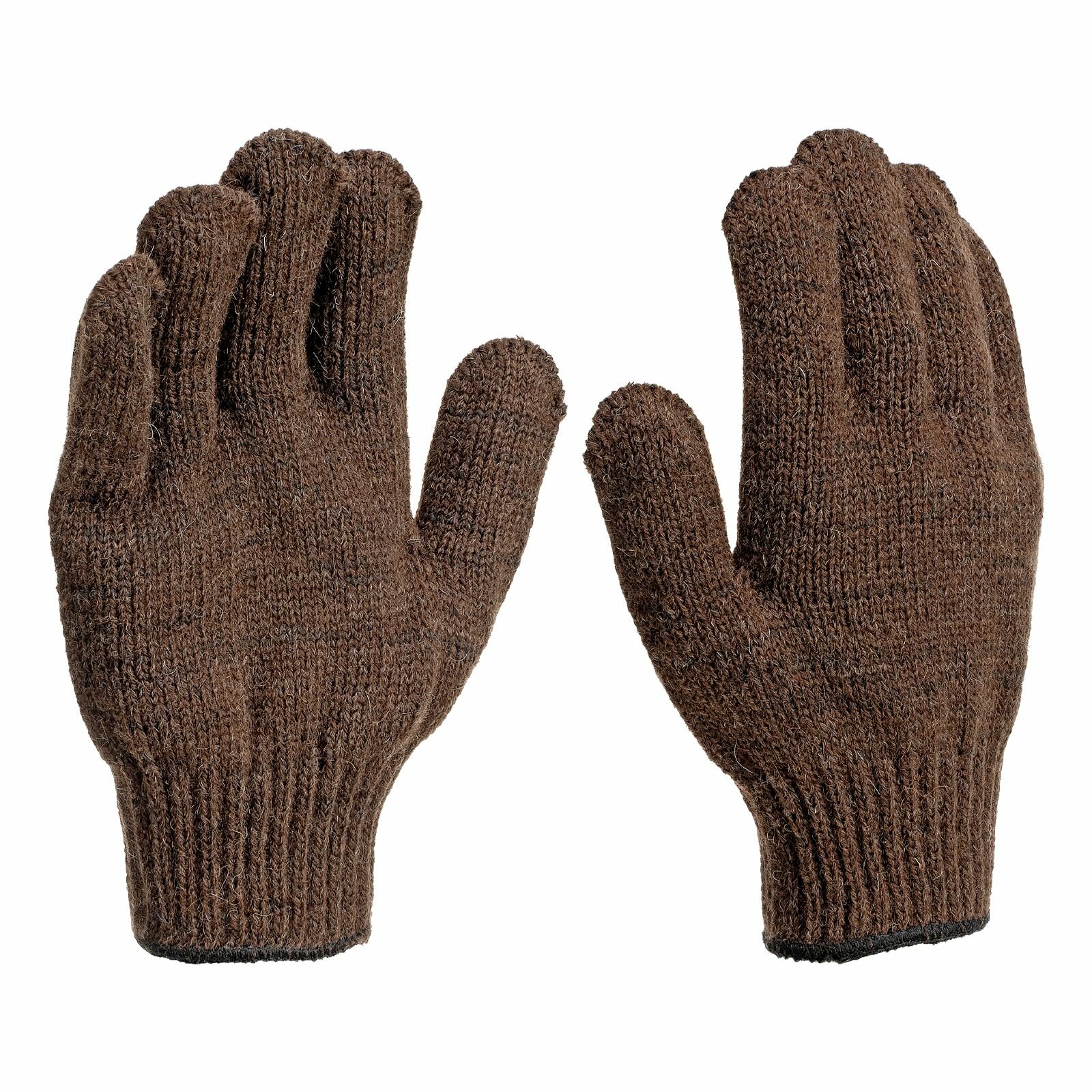 Перчатки рабочие СИБРТЕХ трикотажные, верблюжья и овечья шерсть (68193)