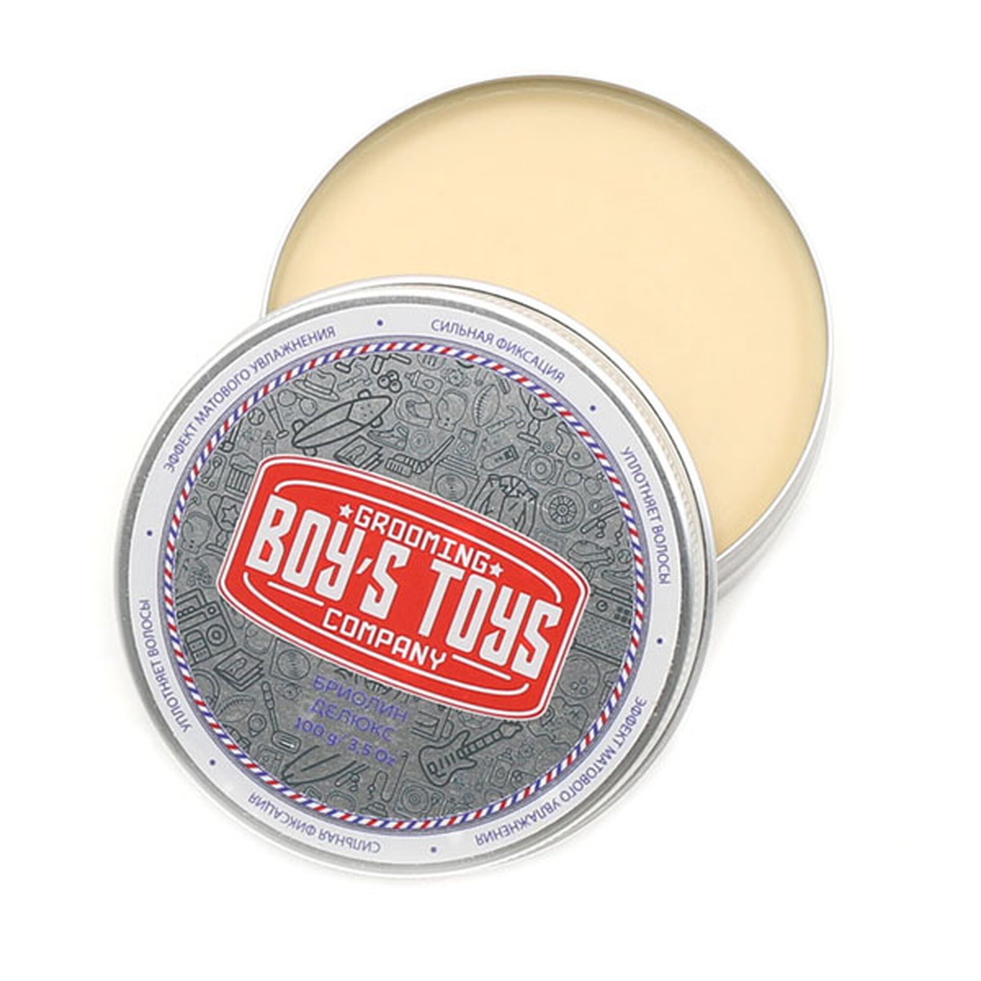Бриолин для укладки волос сверх сильной фиксации со средним уровнем блеска Boy's Toys Deluxe 100 мл BT101