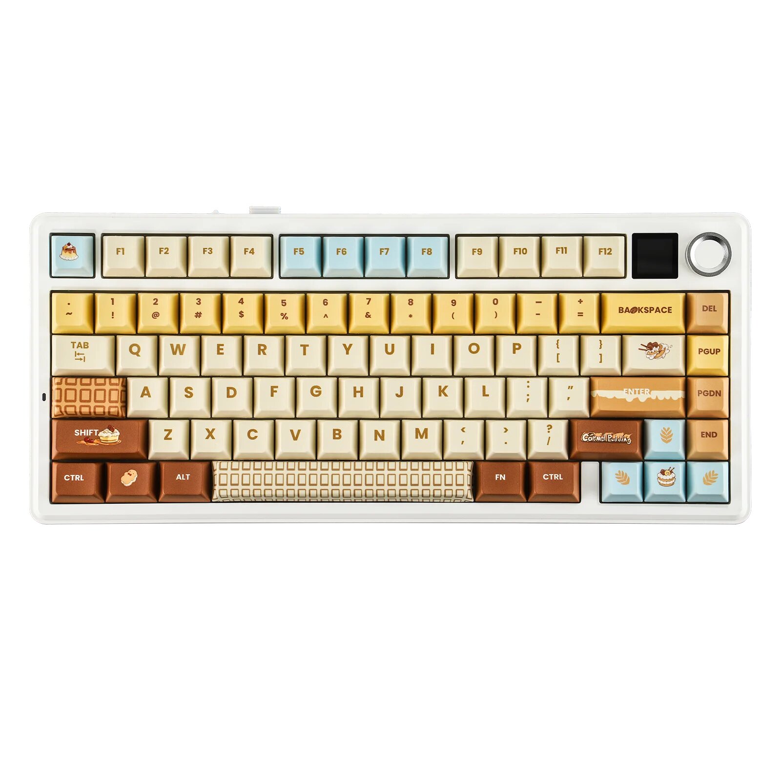 Механическая клавиатура EPOMAKER X AULA F75 MAX Caramel Pudding