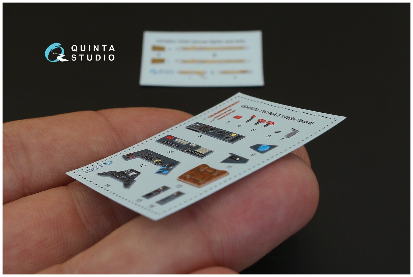 QD48079 3D Декаль интерьера кабины Fw 190A-3 (для модели Eduard)