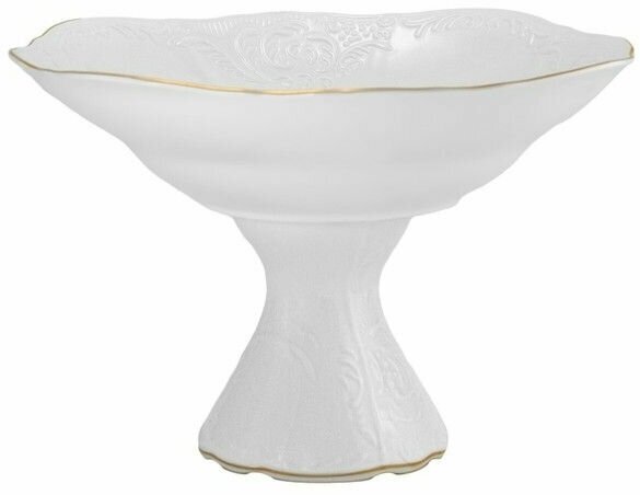 Фруктовница на ножке / Maria Gold, Lenardi / фарфор, 24,5 см