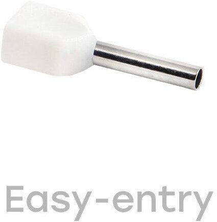 Наконечник штыревой втулочный изол. НШвИ(2) 0.5-8 (уп.50шт), EKF NHVI2-0.5-8 (1 упак)