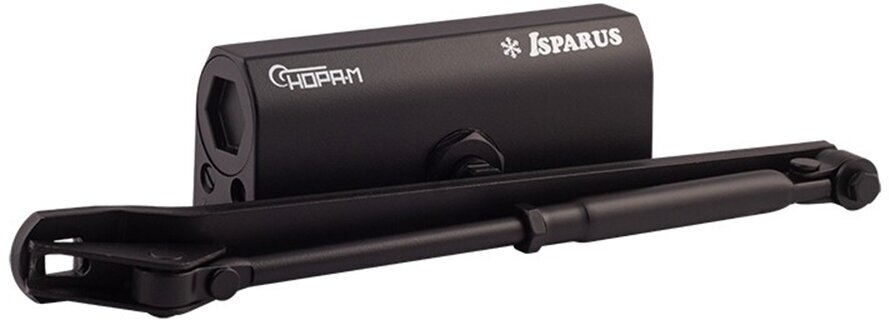 Доводчик дверной Нора-М 440 Isparus, черный, масса двери 80-140 кг 17206