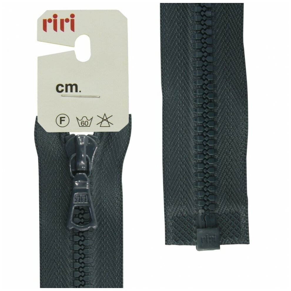 Riri #5753720/40/2723 Молния тракторная, разъемная, 6 мм, 40 cм, темно-зеленый