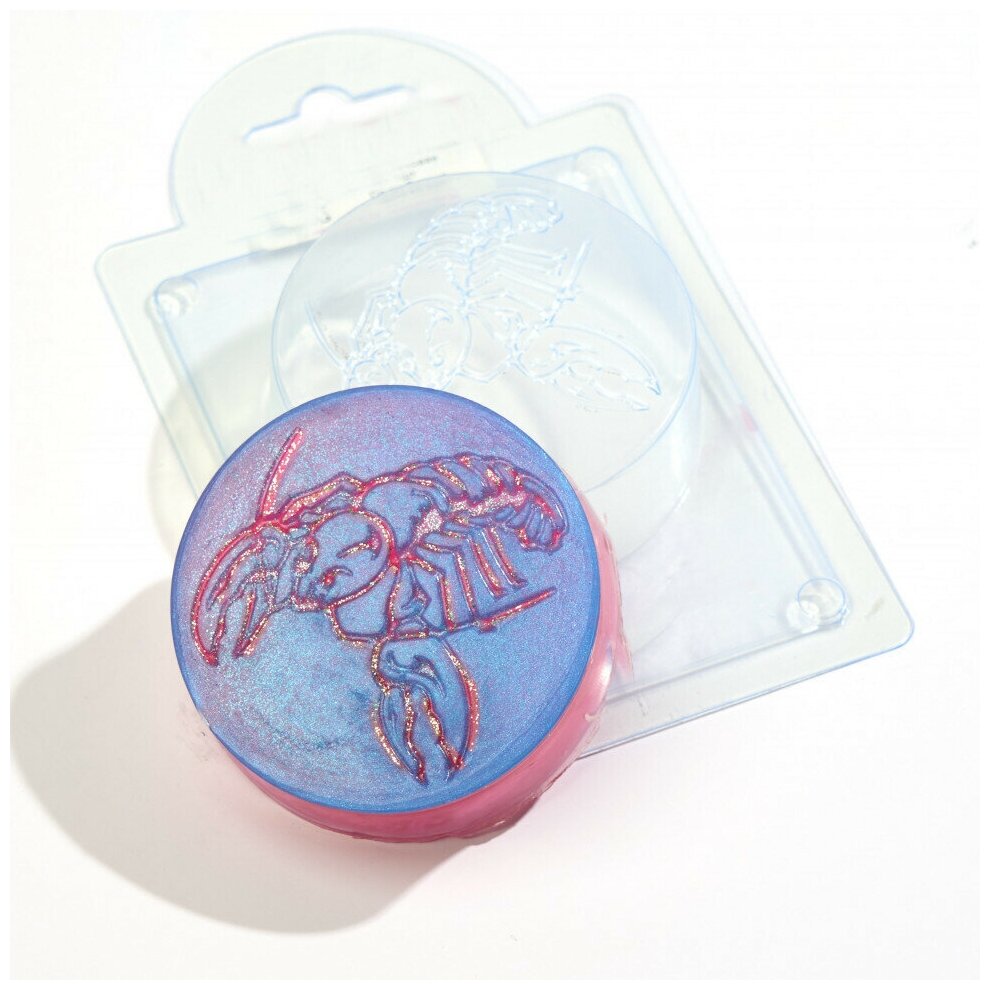 Рак на кругу - формочка пластиковая для изготовления мыла, шоколада и гипсовых отливок