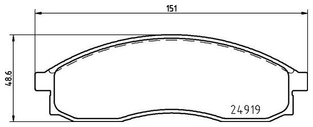 Колодки тормозные дисковые перед (PF-2309) Nisshinbo NP2051