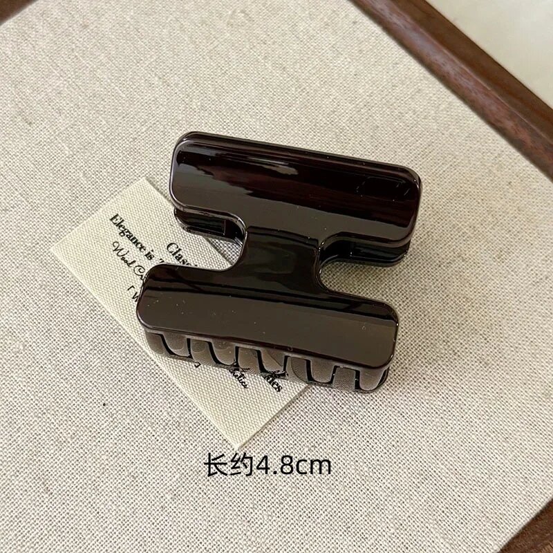 Заколка-краб из пластика Коричневый, chocolate color