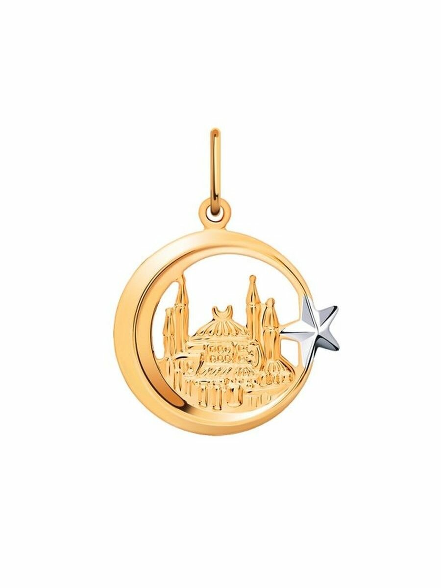 Подвеска, красное золото, 585 проба