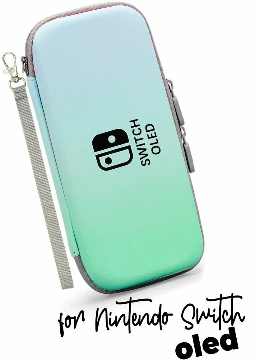 Защитный чехол для Nintendo Switch и Nintendo Switch OLED Зеленый с голубым