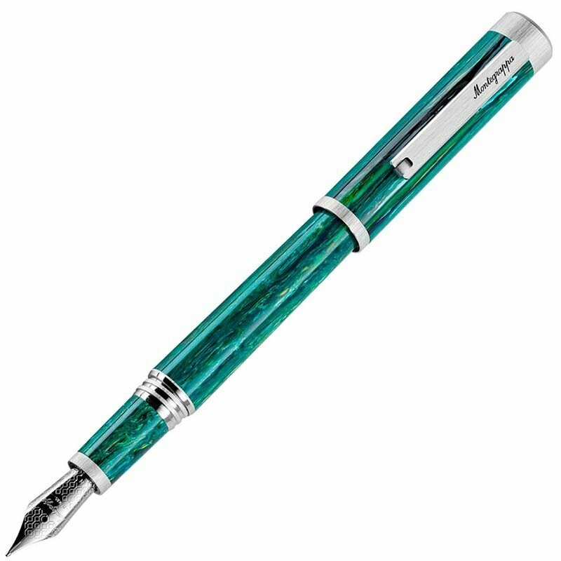 Перьевая ручка Montegrappa Zero Zodiac Sagittarius (Стрелец) Palladium IP Steel M. Артикул ZZ-SG-FP-M