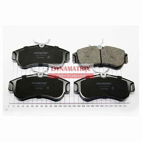 Комплект передних тормозных колодок Dynamatrix-Korea DBP604 для Nissan Almera II, Primera