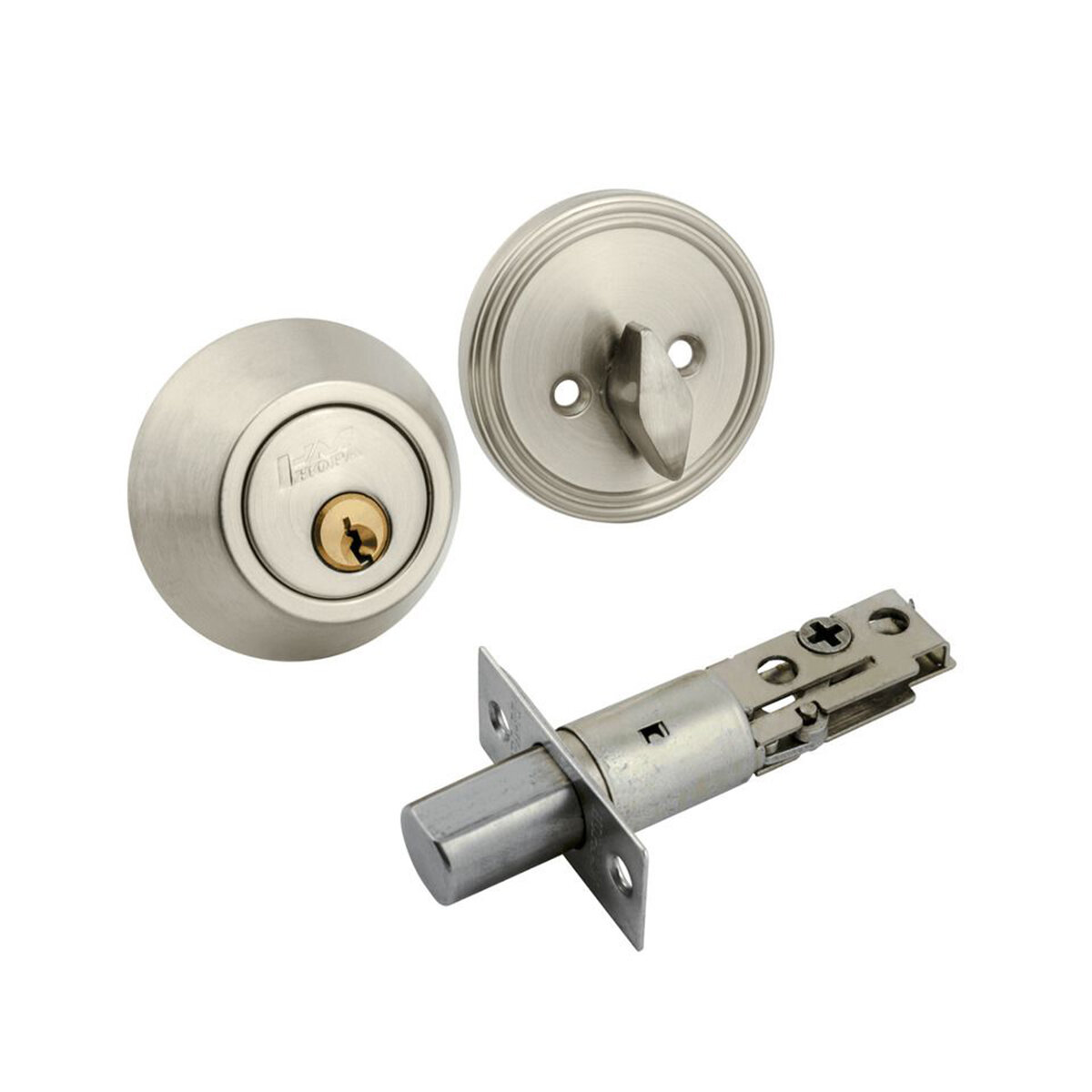 Замок врезной Нора-М D1, ключ/фиксатор, 3 ключа, матовый никель