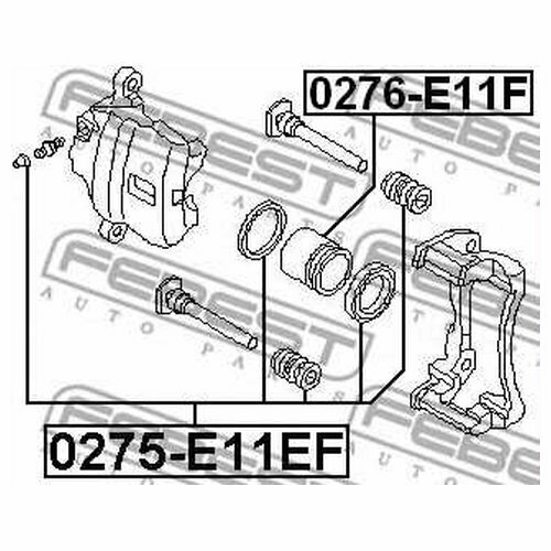 Ремкомплект тормозного суппорта Febest 0275e11ef для BMW 1 F40, 1 серия E81, E82, E87, E88, 2 ACTIVE TOURER VAN F45, 2 GRAN TOURER VAN F46,