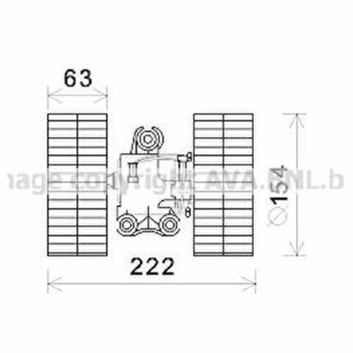 Вентилятор отопителя салона Ava MS8632 для Mercedes Viano W639, Vito W639