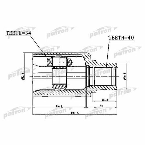 ШРУС Patron PCV1757 для Audi A3, Q3, TT; VW Tiguan